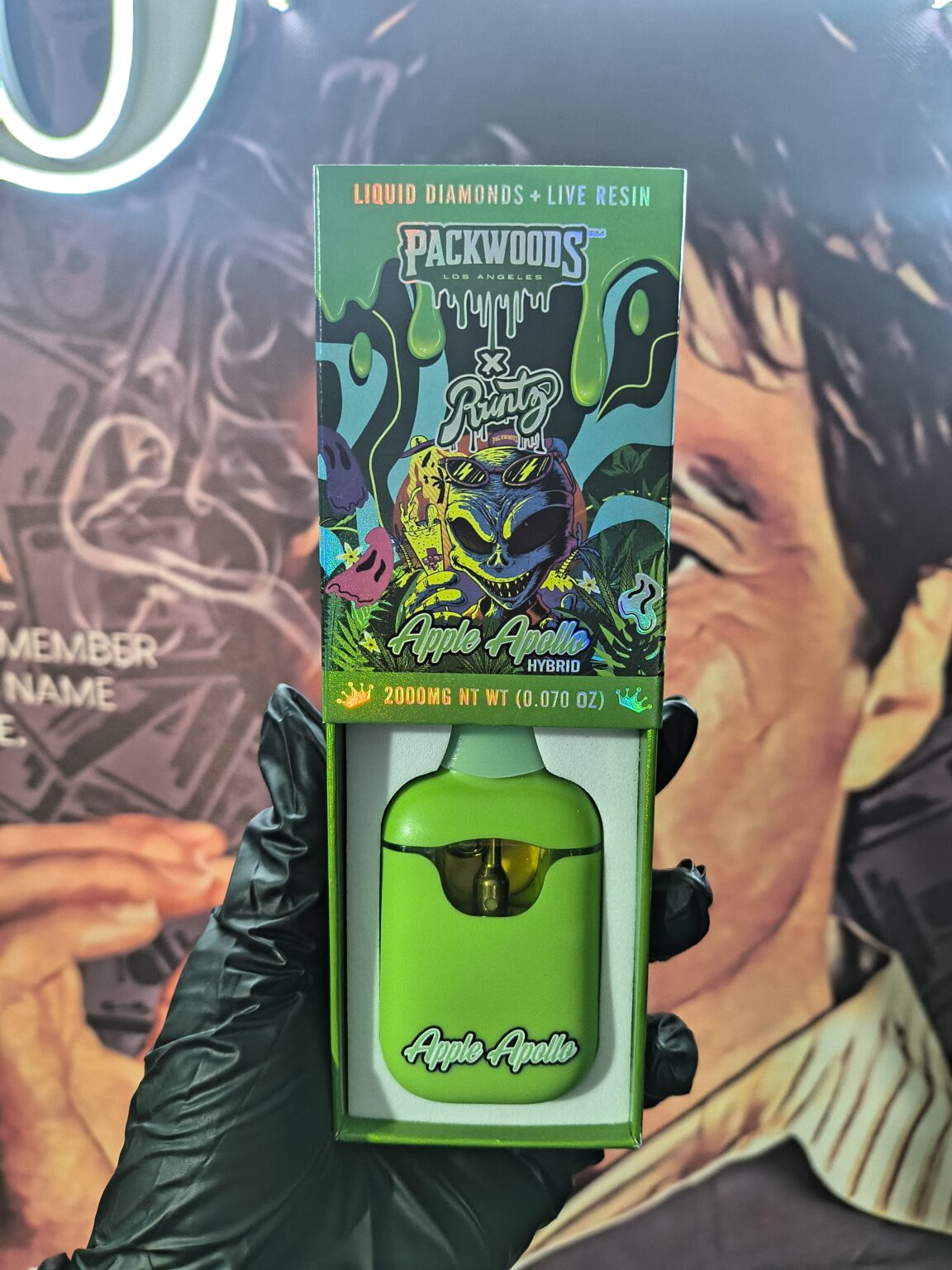 PACKWOODS X RUNTZ APPLE APOLLO (HYBRID) 2gr - gelatohoney.com